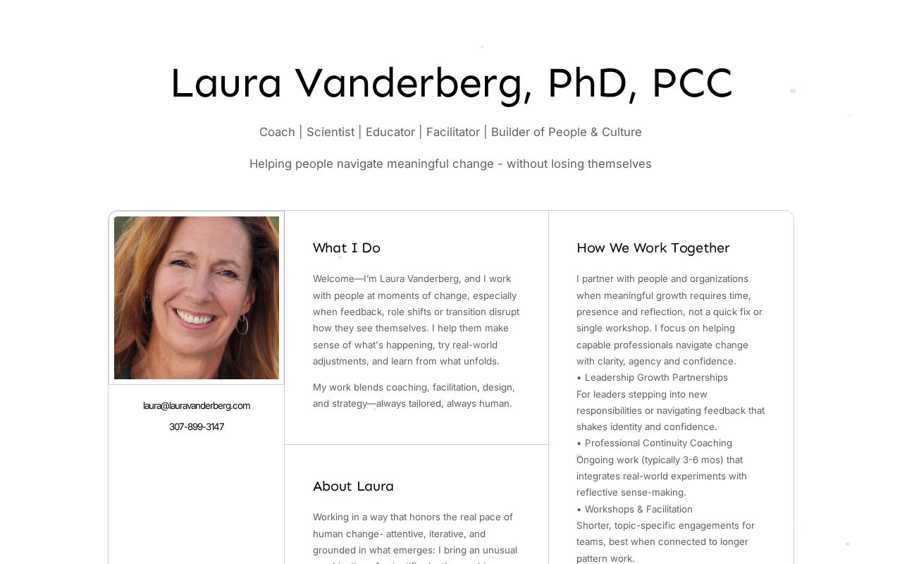 Laura Vanderberg PhD, PCC - Coach | Facilitator | Educator